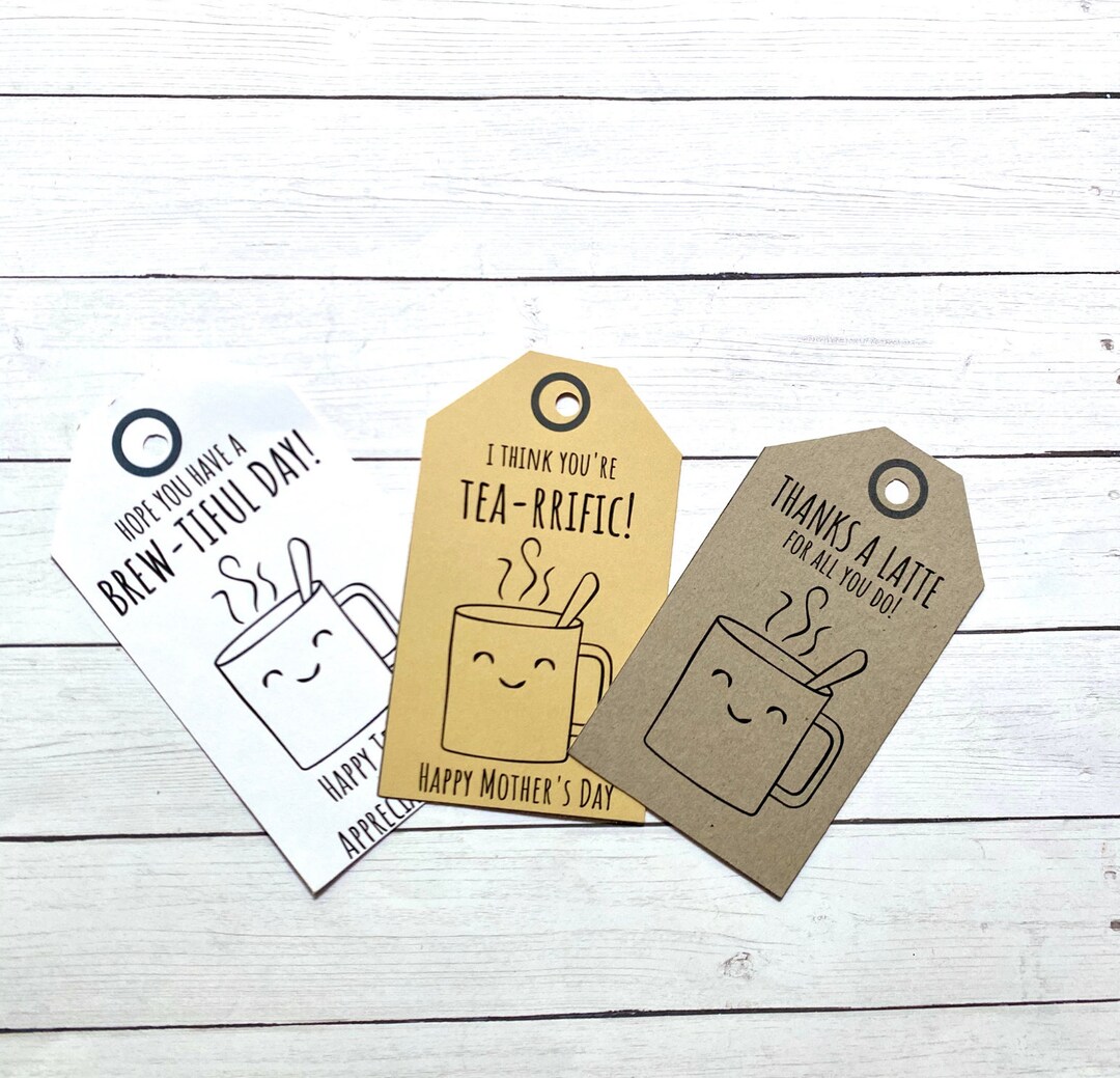 Mother's Day Gift Tag, Father's Day Gift Tag, Coffee Gift Tag Printable ...