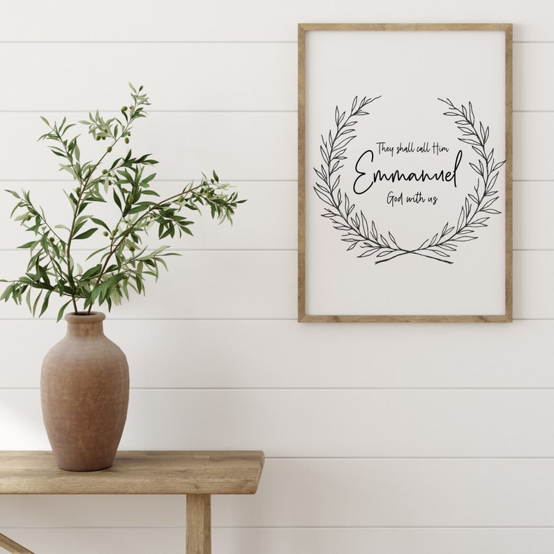 Emmanuel Print God With Us Sign Christmas Printable Wall | Etsy