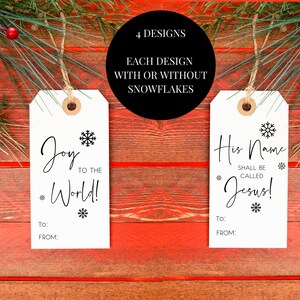 Jesus Christmas Gift Tags, Religious Christmas Gift Tags Printable ...