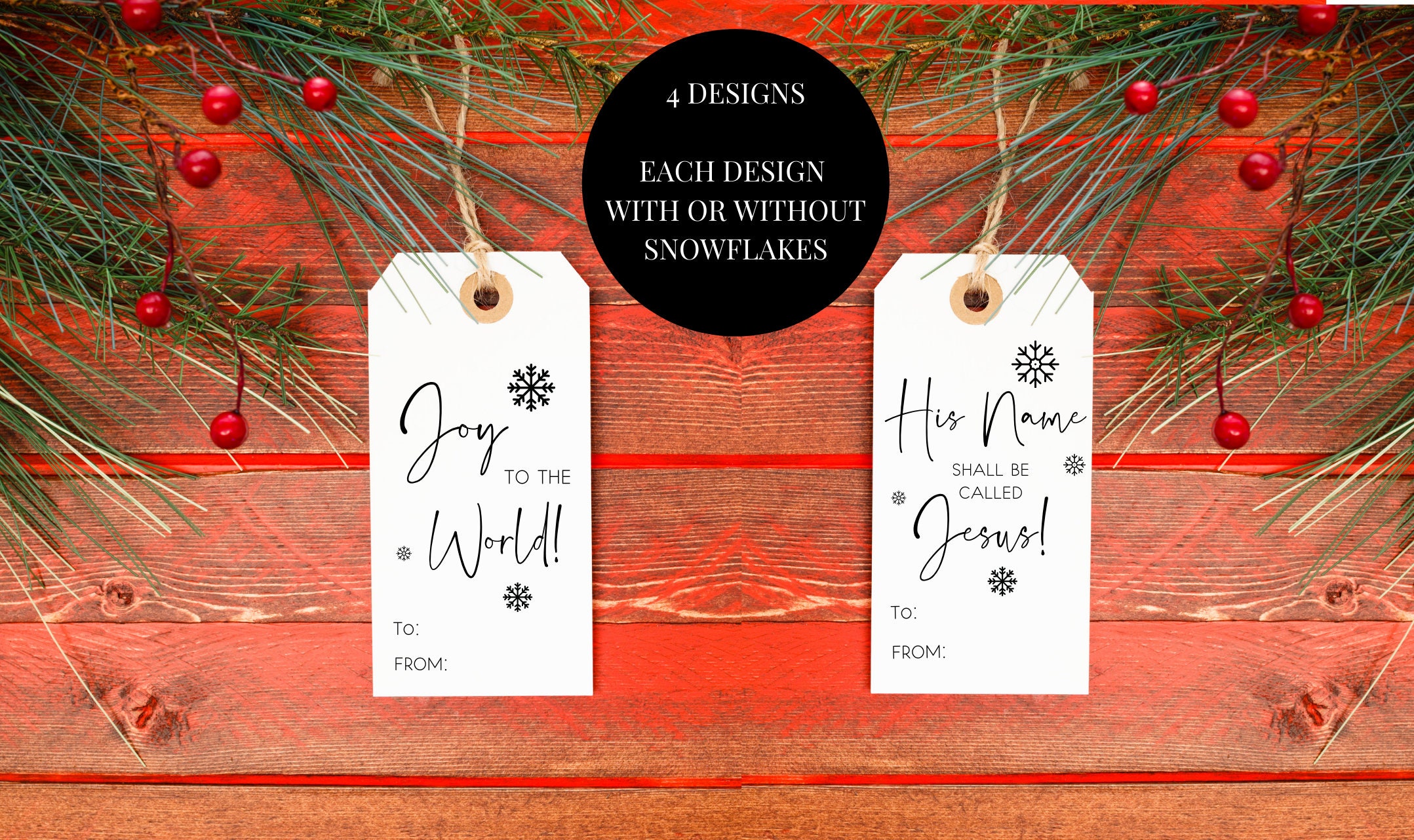 Jesus Christmas Gift Tags Religious Christmas Gift Tags | Etsy