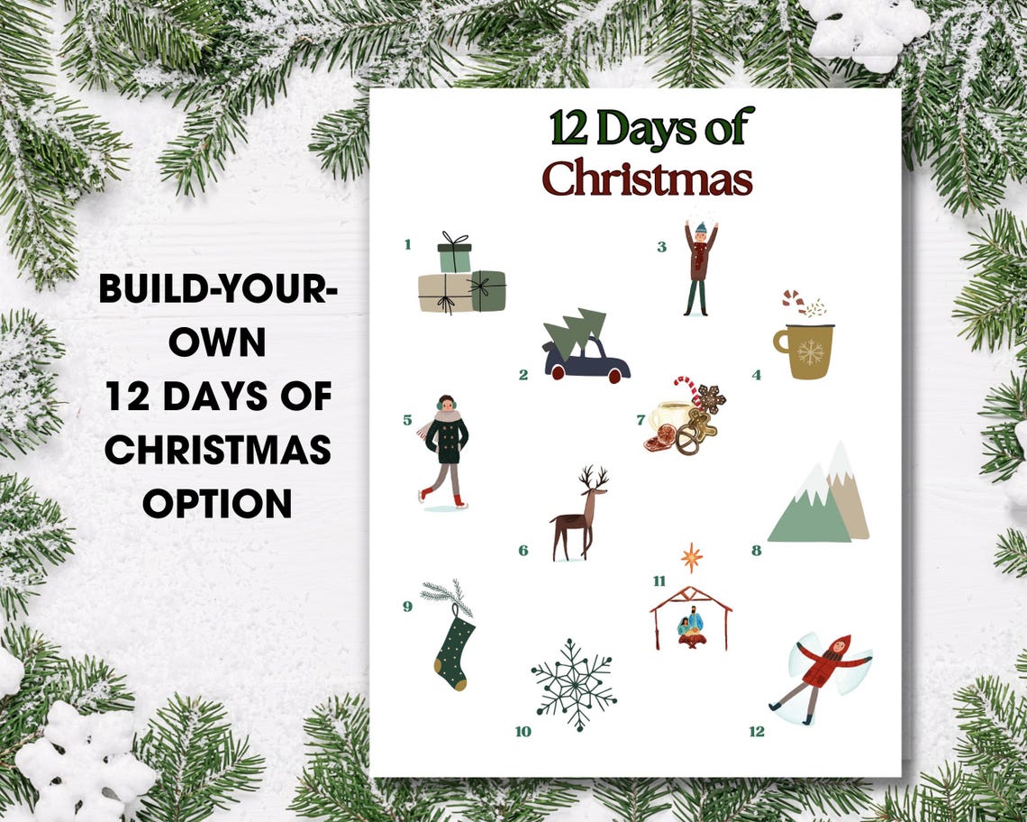 Acts of Kindness Christmas Countdown, 24 Days, 12 Days of Christmas ...