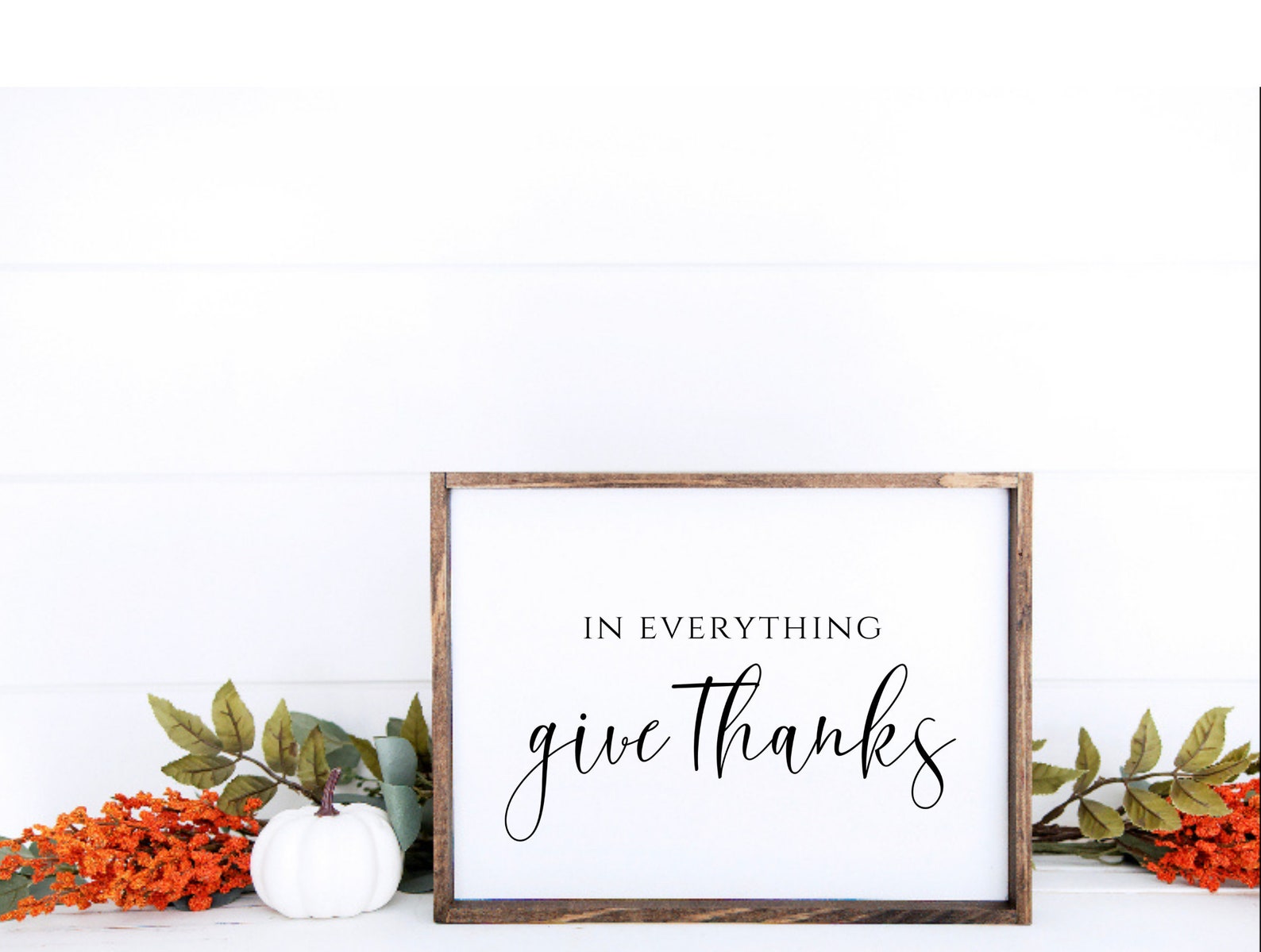 In Everything Give Thanks Bible Verse Wall Art Scripture | Etsy