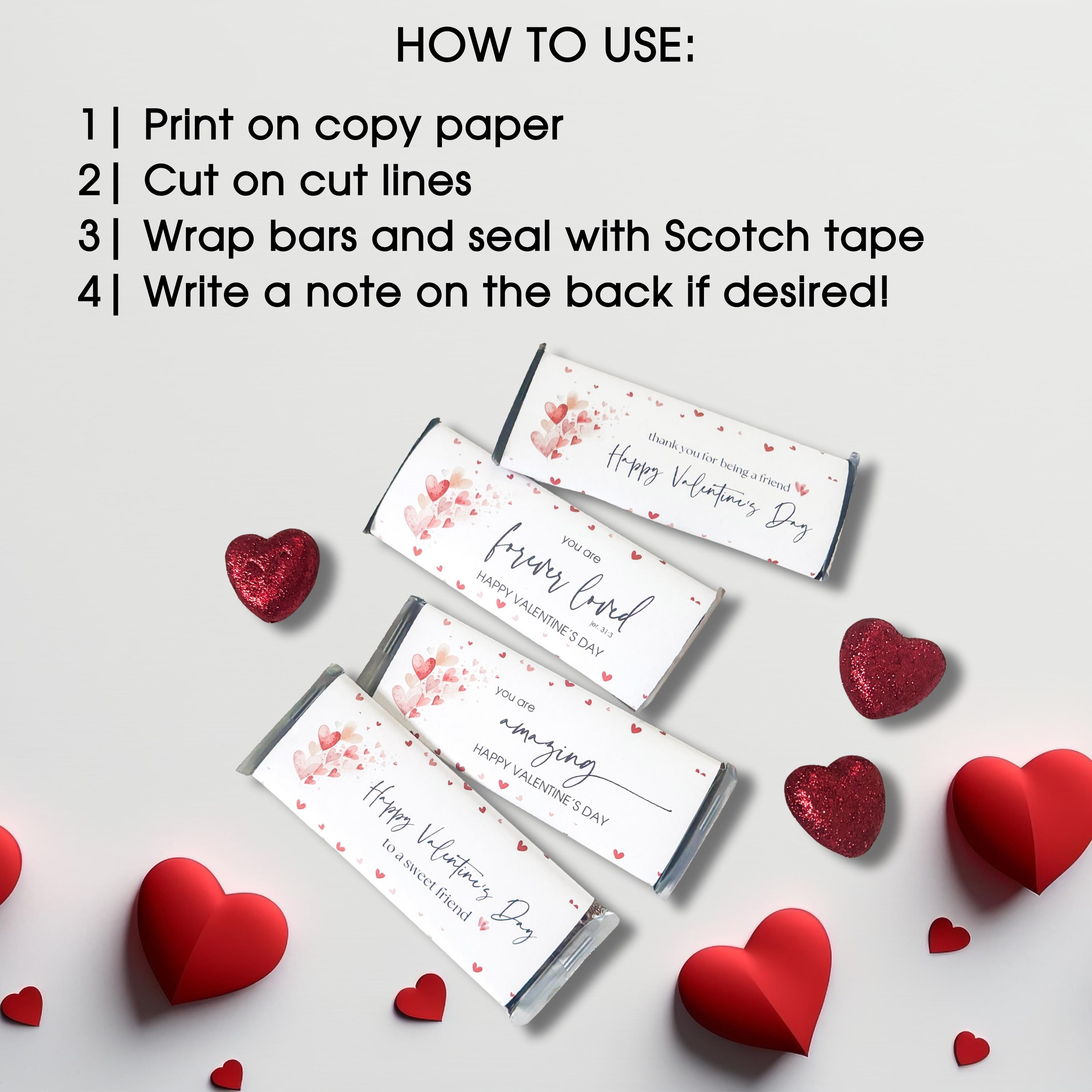 Valentine Friend Candy Bar Wraps Printable, Valentine Gift for Friend ...