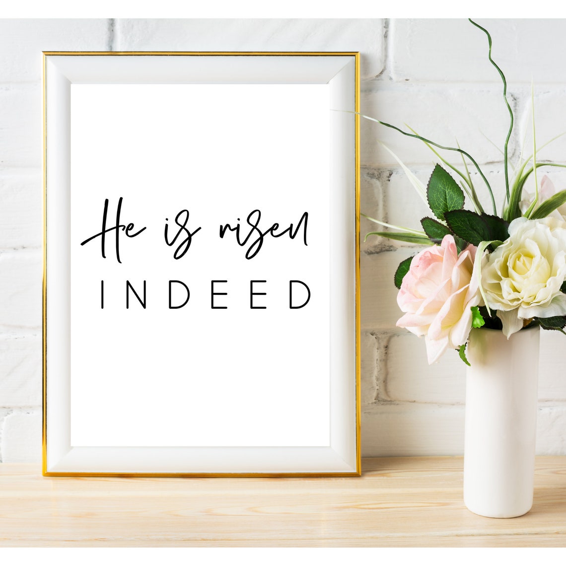 He is Risen Indeed Easter Wall Art Printable Jesus Easter - Etsy