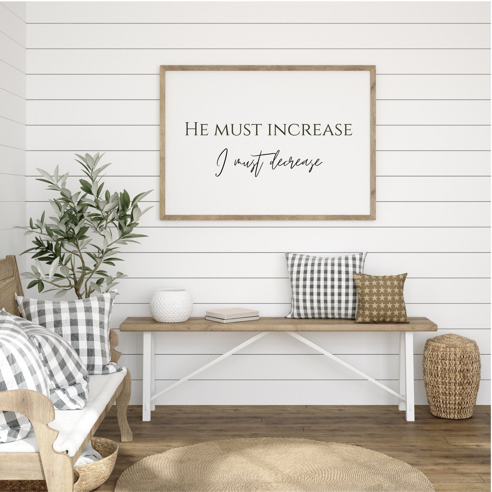 He Must Increase, Bible Verse Wall Art, John 3 30, Scripture Art ...