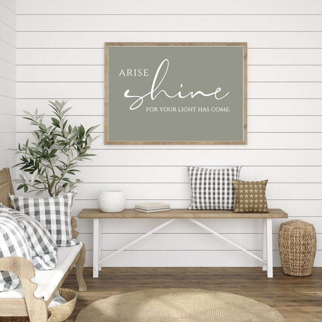 Arise Shine, Isaiah 60, Wall Art, Bible Verse Wall Art, Scripture ...