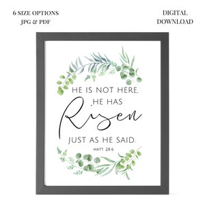 He is Not Here He is Risen, Matthew 28 6, Easter Resurrection, Easter ...