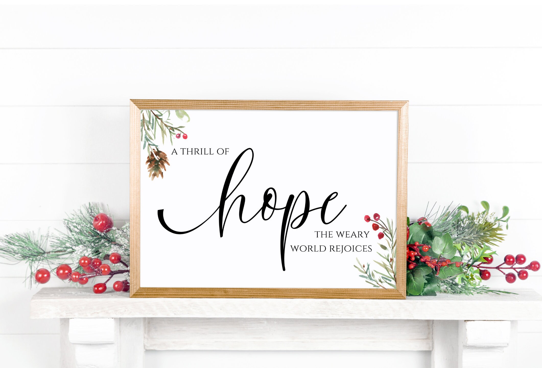 A Thrill of Hope Printable Christmas Carol Printable | Etsy