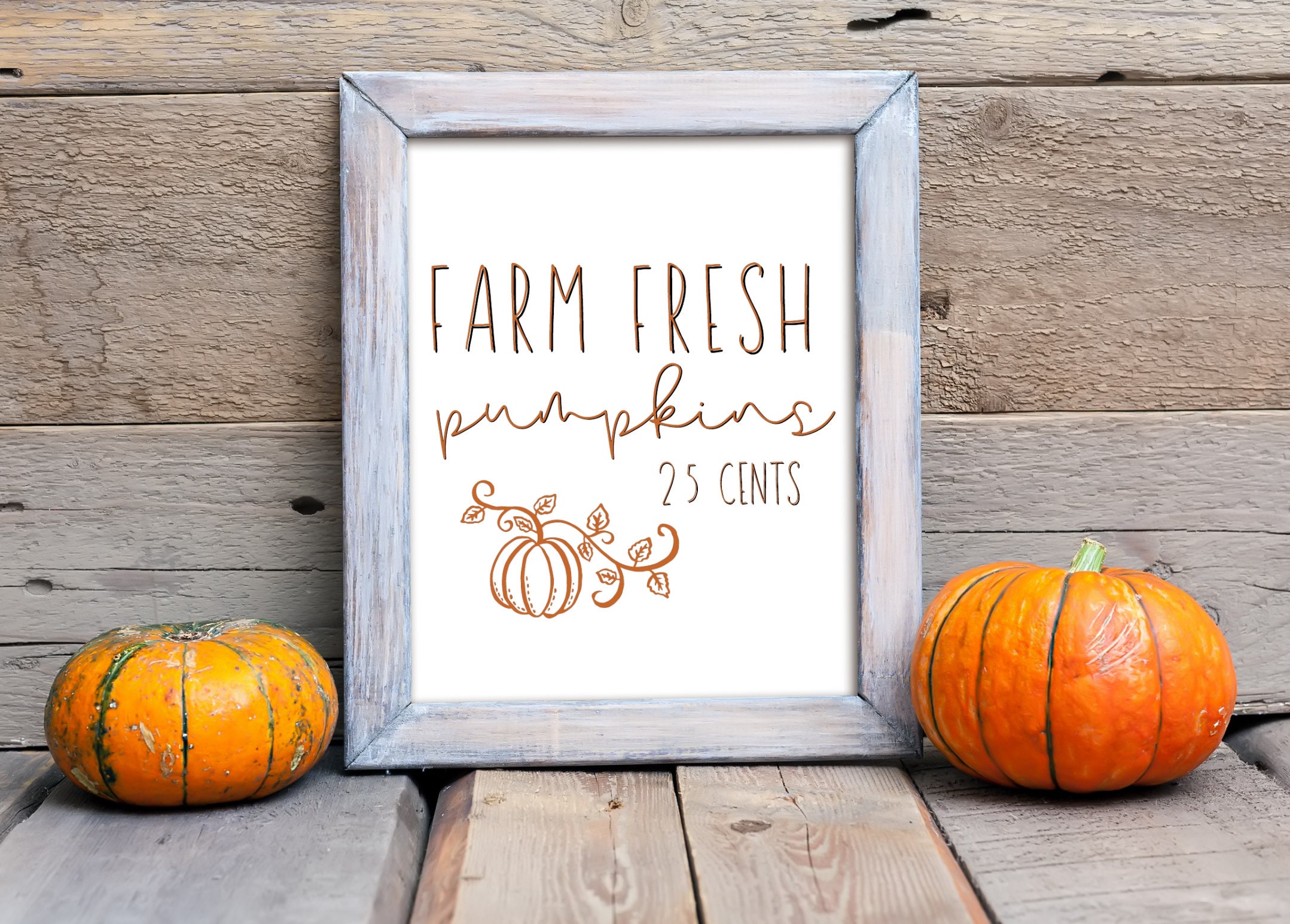 Farm Fresh Pumpkins Printable Rae Dunn Inspired Fall | Etsy
