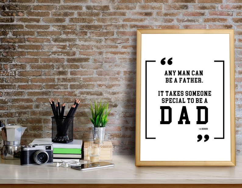 Father's Day Printable Gift Dad Quote Printable Adopted | Etsy