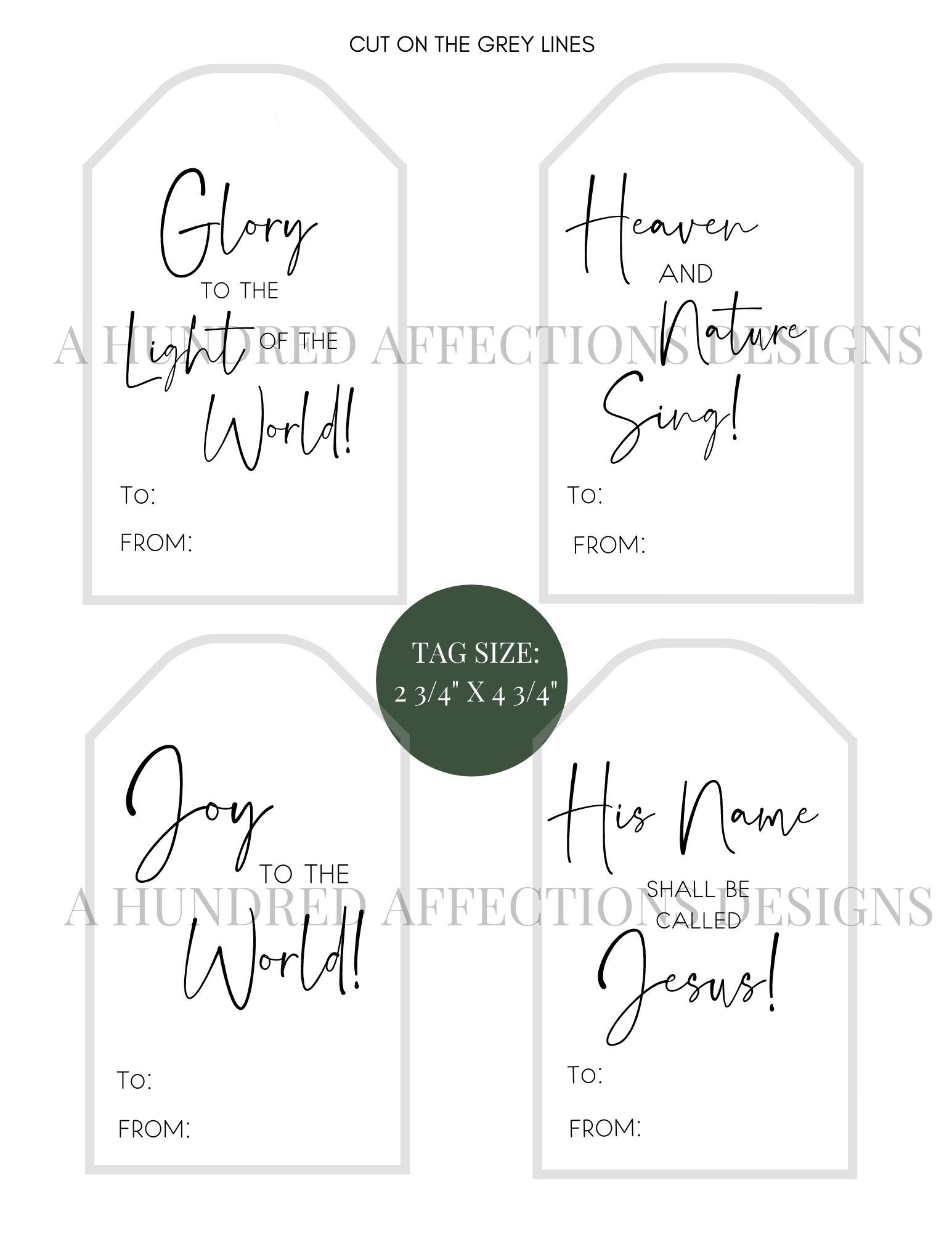 Jesus Christmas Gift Tags Religious Christmas Gift Tags - Etsy