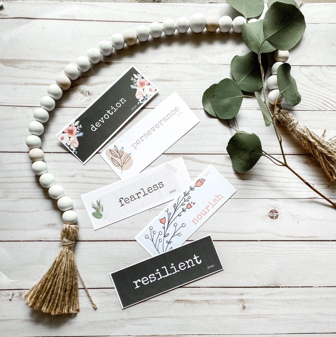 2024 Word of the Year, Custom Bookmark, Word of the Year Printable ...