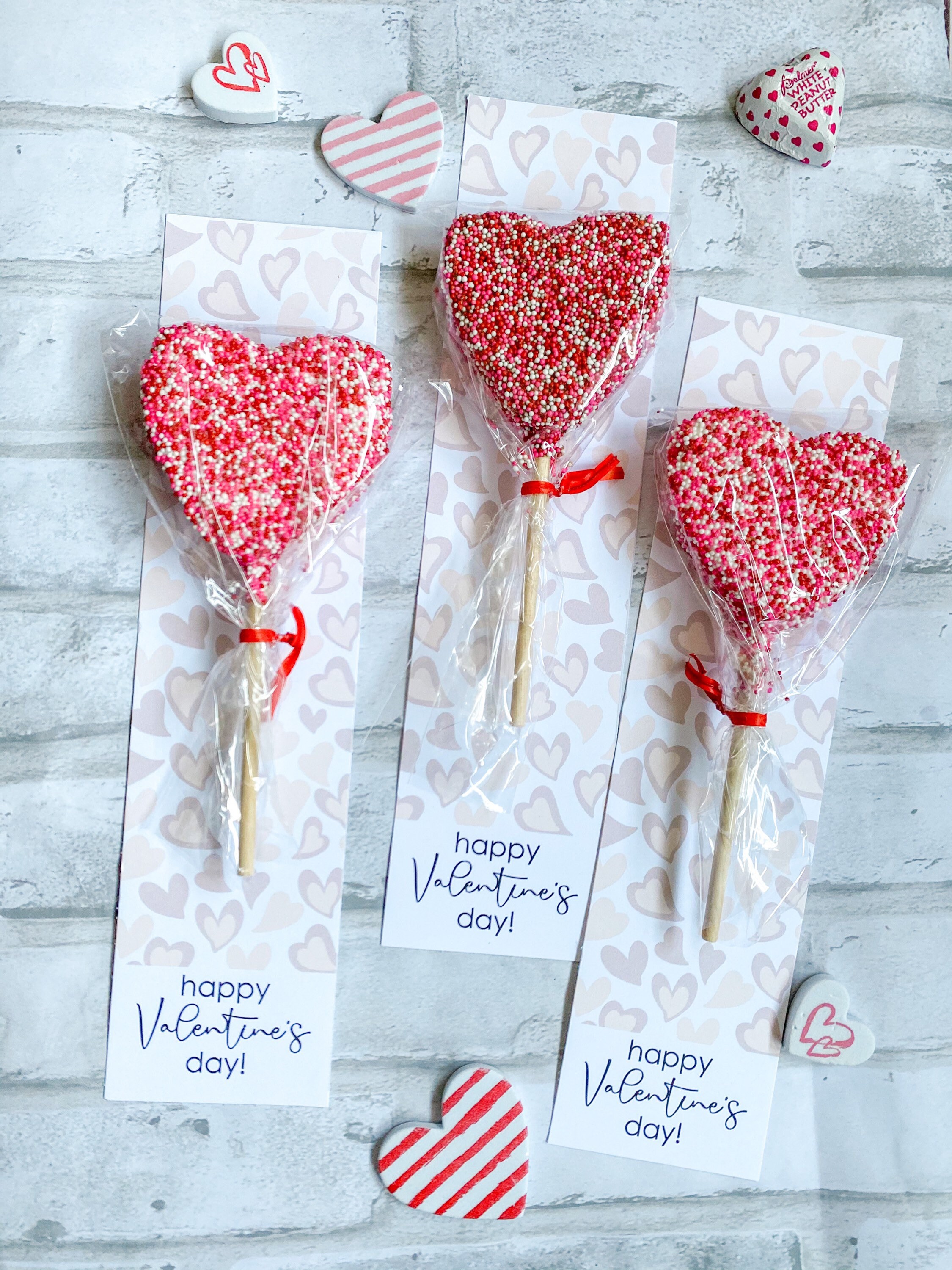 Pretzel Rod Valentine Tag, Printable Valentine Cards, Lollipop Card ...
