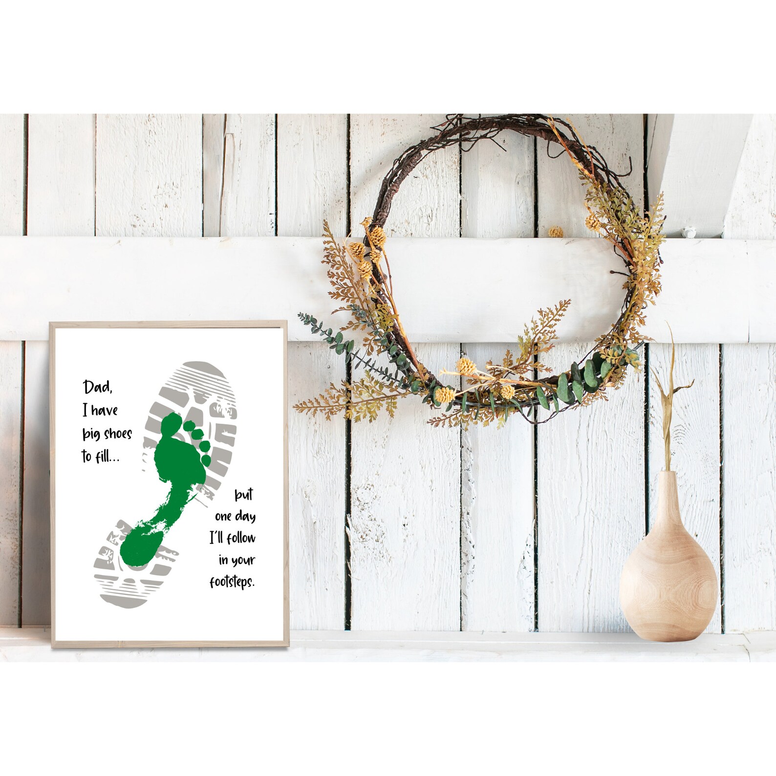 Following in Footsteps Father's Day Printable Dad - Etsy
