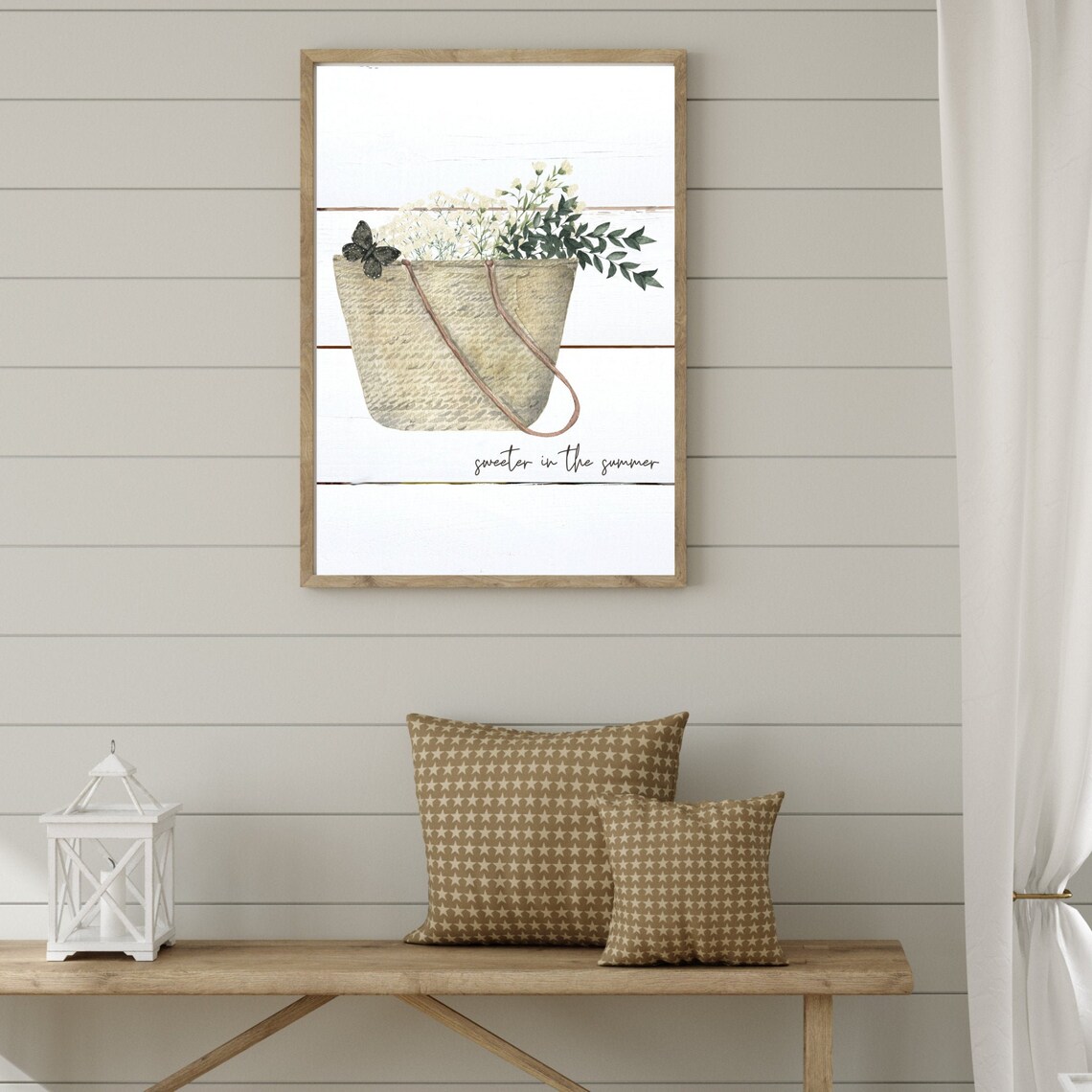 Sweeter in the Summer Cottagecore Decor Summer Mantel Sign - Etsy