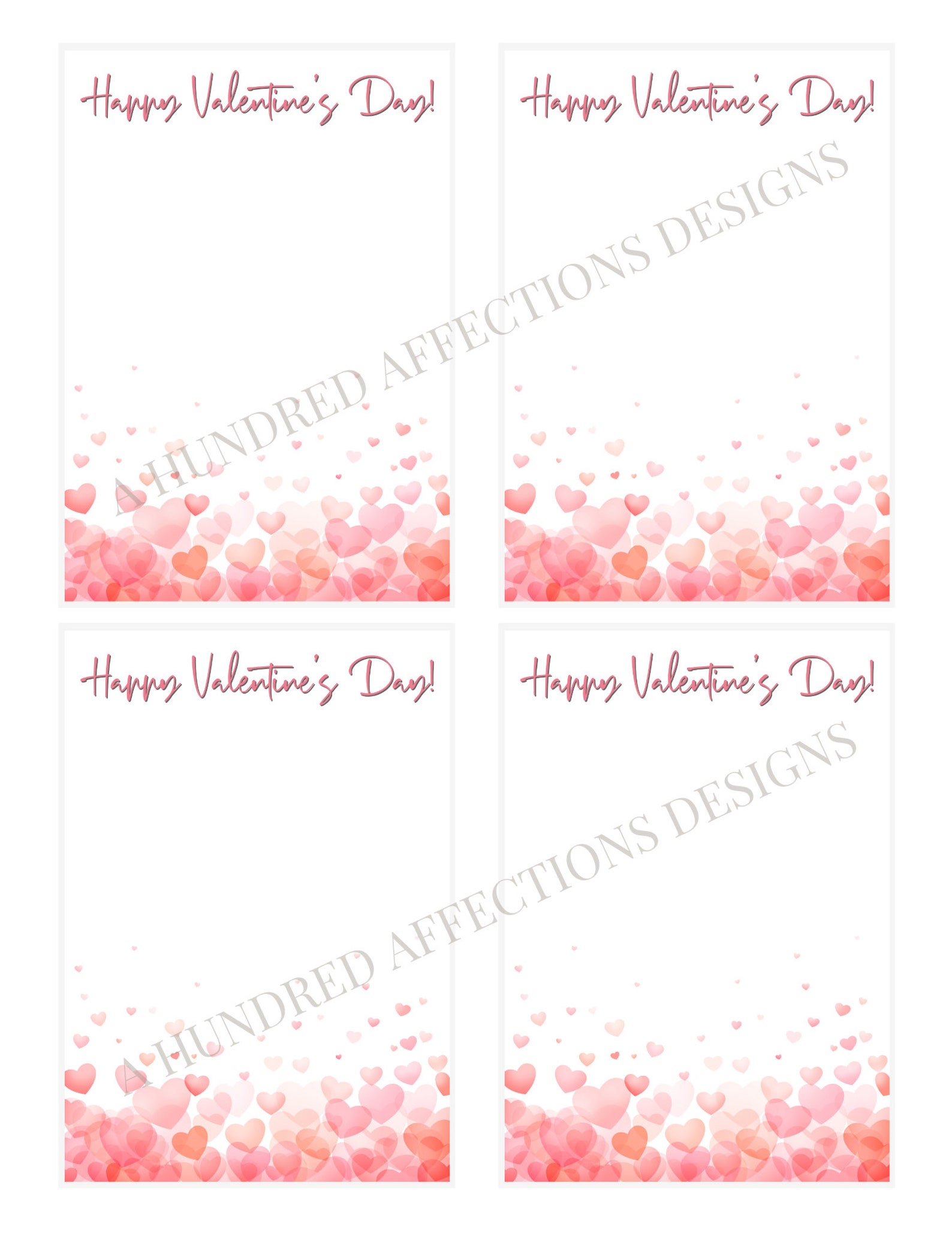 Printable Valentine Cards Cookie Cards Valentines Day | Etsy