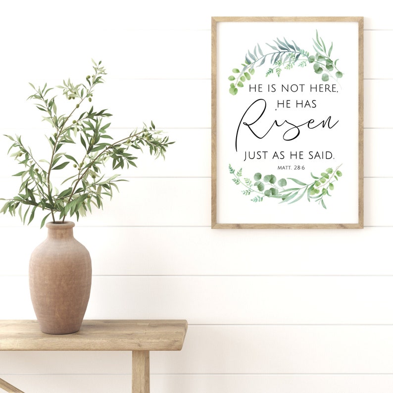 He is Not Here He is Risen Matthew 28 6 Easter Resurrection - Etsy