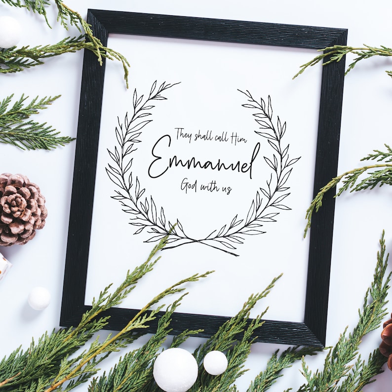Emmanuel Print God With Us Sign Christmas Printable Wall - Etsy