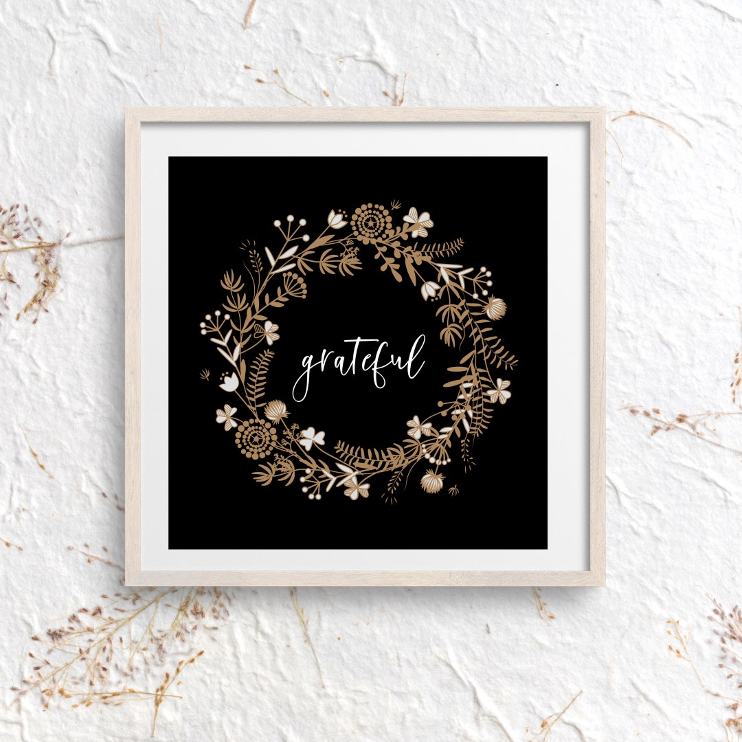 Grateful Printable, Fall Farmhouse Sign, Autumn Digital Download ...