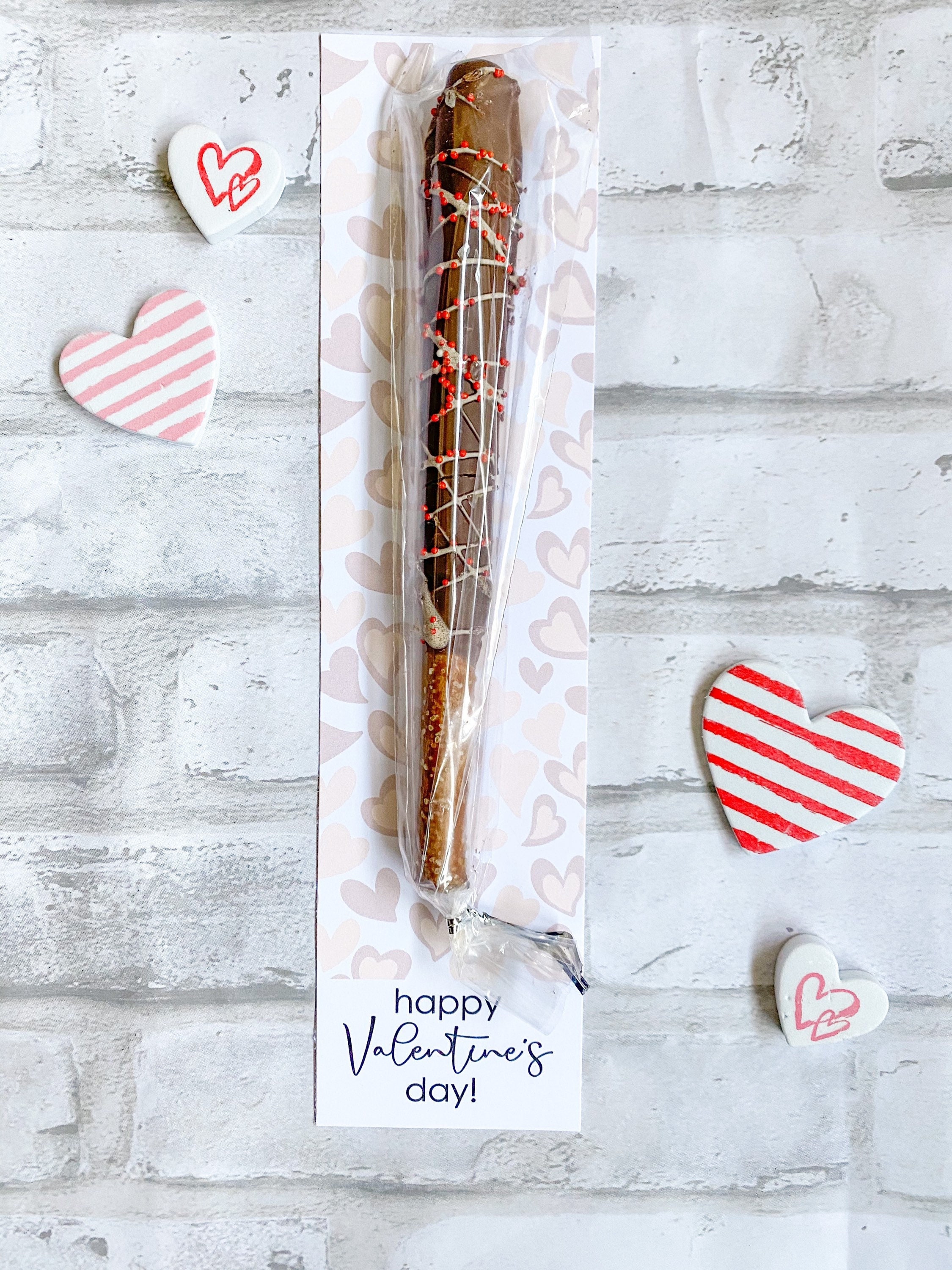 Pretzel Rod Valentine Tag Printable Valentine Cards Lollipop - Etsy