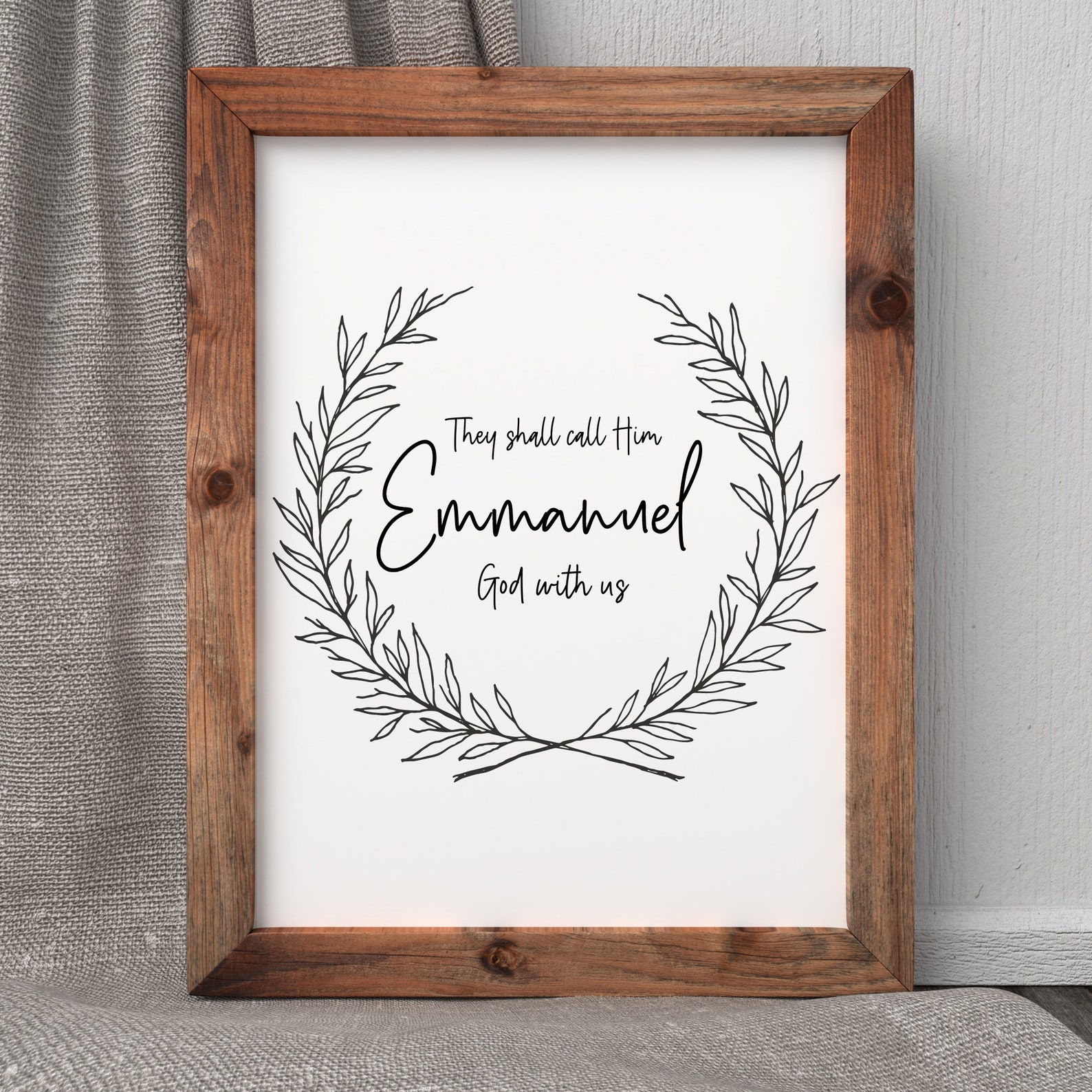 Emmanuel Print God With Us Sign Christmas Printable Wall - Etsy