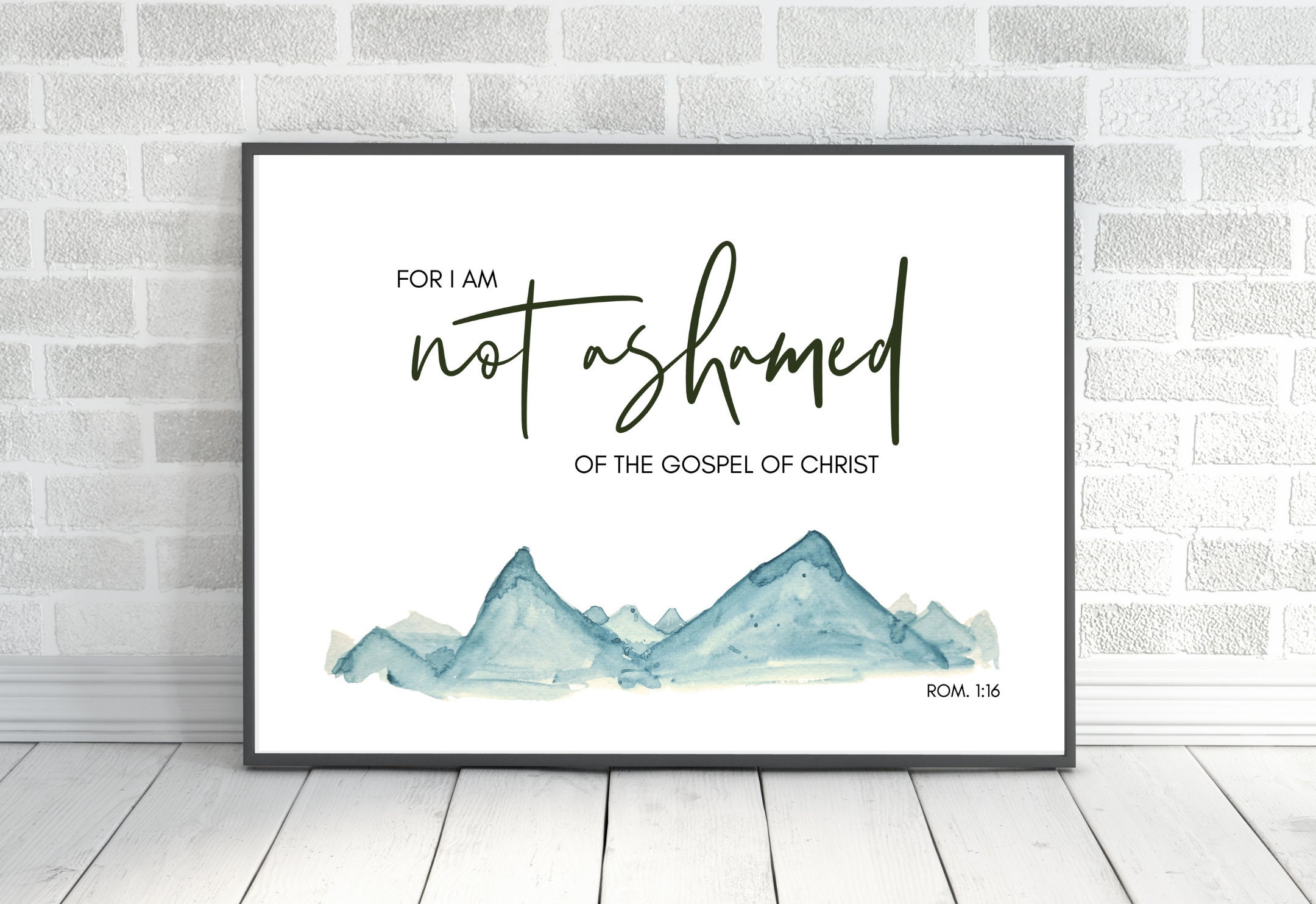 Not Ashamed, Sublimation, Romans 1:6, Bible Verse Wall Art, Scripture ...
