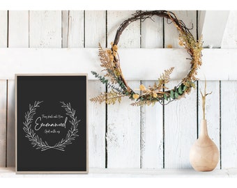 Emmanuel Print God With Us Sign Christmas Printable Wall | Etsy