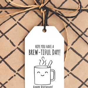 Mother's Day Gift Tag, Father's Day Gift Tag, Coffee Gift Tag Printable ...