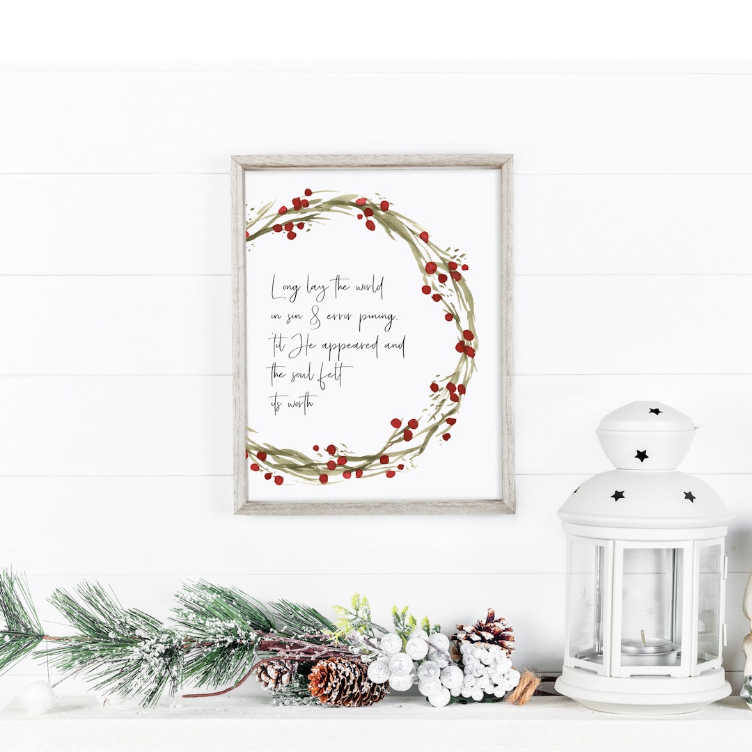 O Holy Night Printable, Christmas Carol Print, Christian Christmas ...