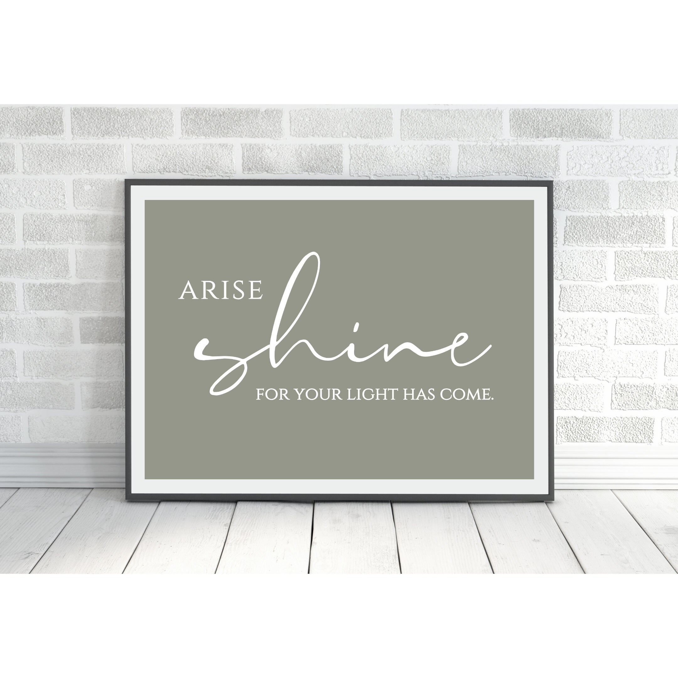 Arise Shine, Isaiah 60, Wall Art, Bible Verse Wall Art, Scripture ...