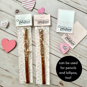 Pretzel Rod Valentine Tag, Printable Bag Topper, Lollipop Card Holder ...