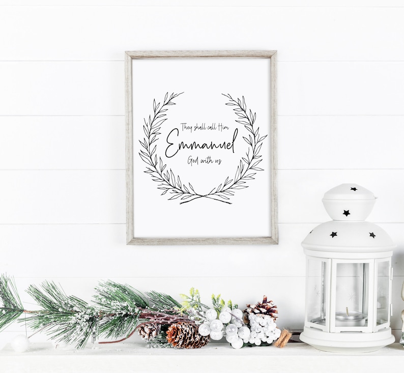 Emmanuel Print God With Us Sign Christmas Printable Wall | Etsy