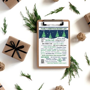 Christmas Bucket List Printable, Christmas Activities for Kids ...