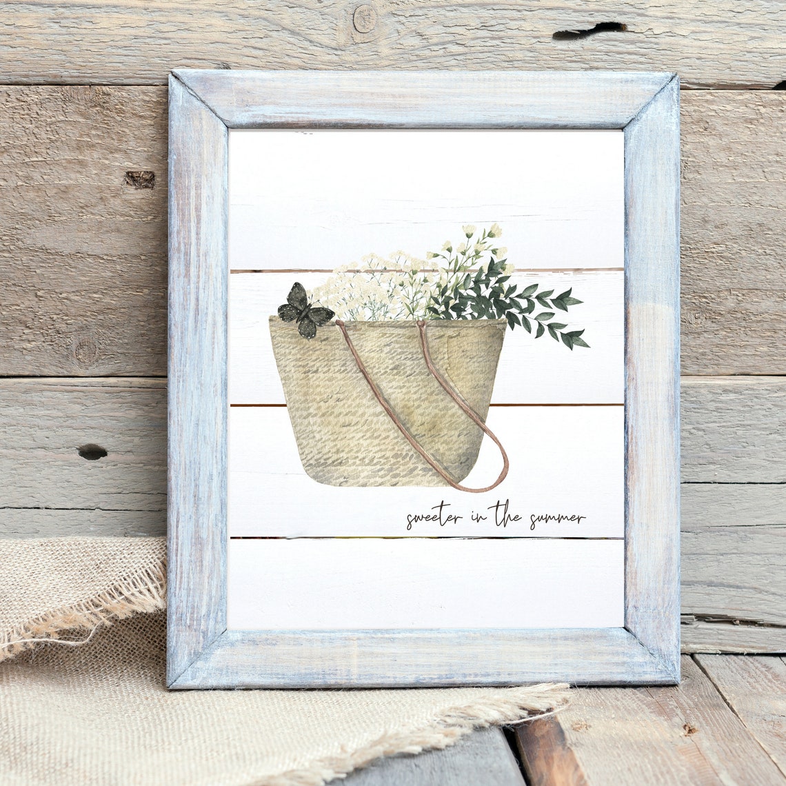 Sweeter in the Summer Cottagecore Decor Summer Mantel Sign - Etsy