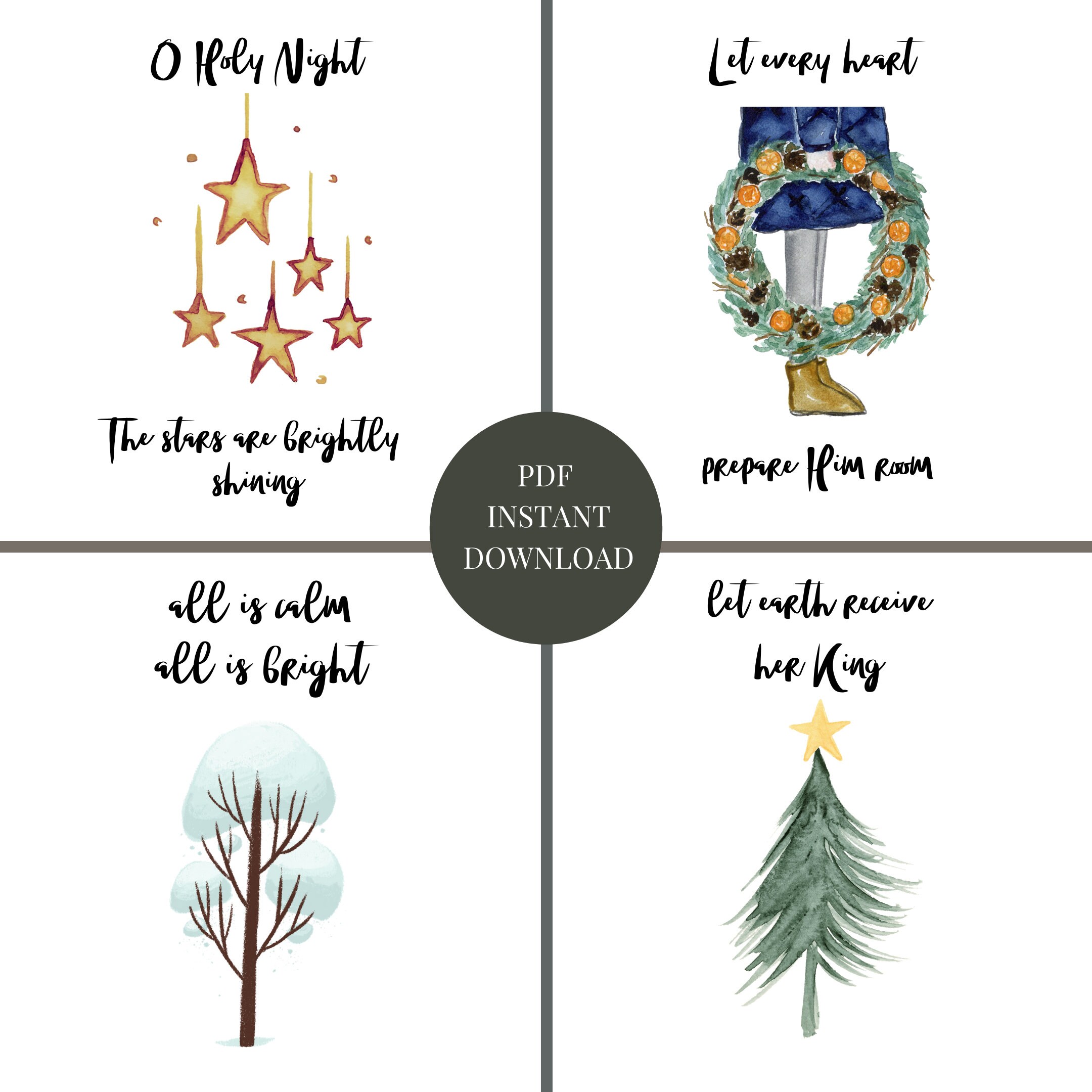 4x6 Christmas Card Printable Christmas Postcards Printable - Etsy UK