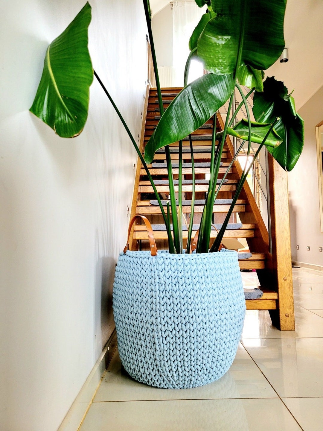 Huge Handwoven Plants Pot Cover for Modern Home,huge Flower Pot for ...