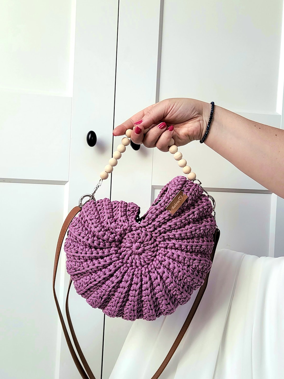 Seashell Bag, Small Purple Crossbody Bag With Adjustable Strap ...