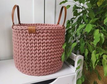 Rose Gold Storage Basket - Etsy