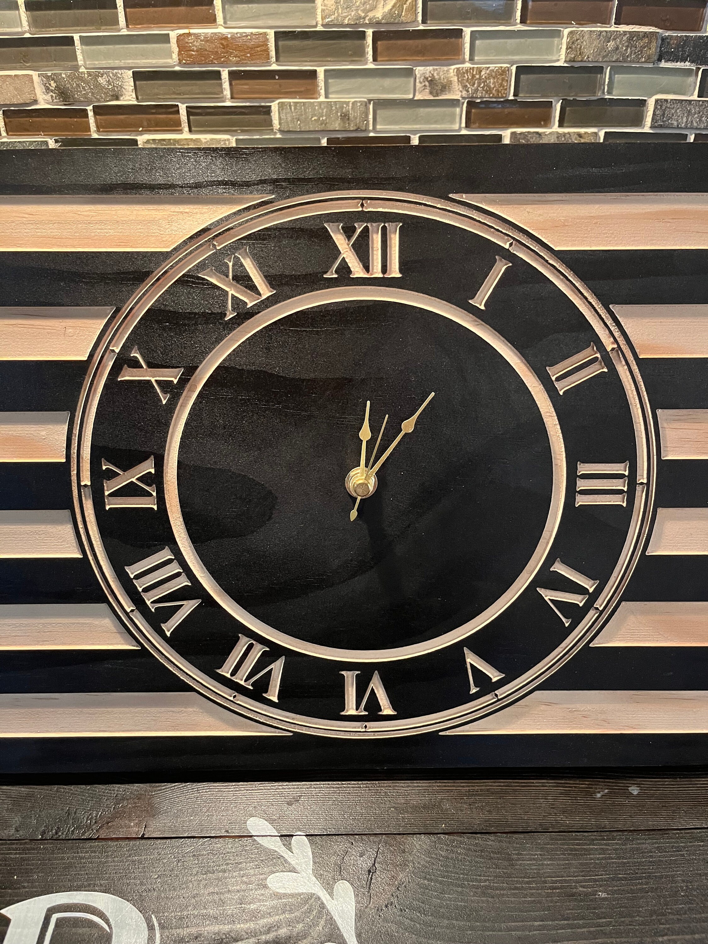 Handmade Wood American Flag Clock-pine Wood - Etsy