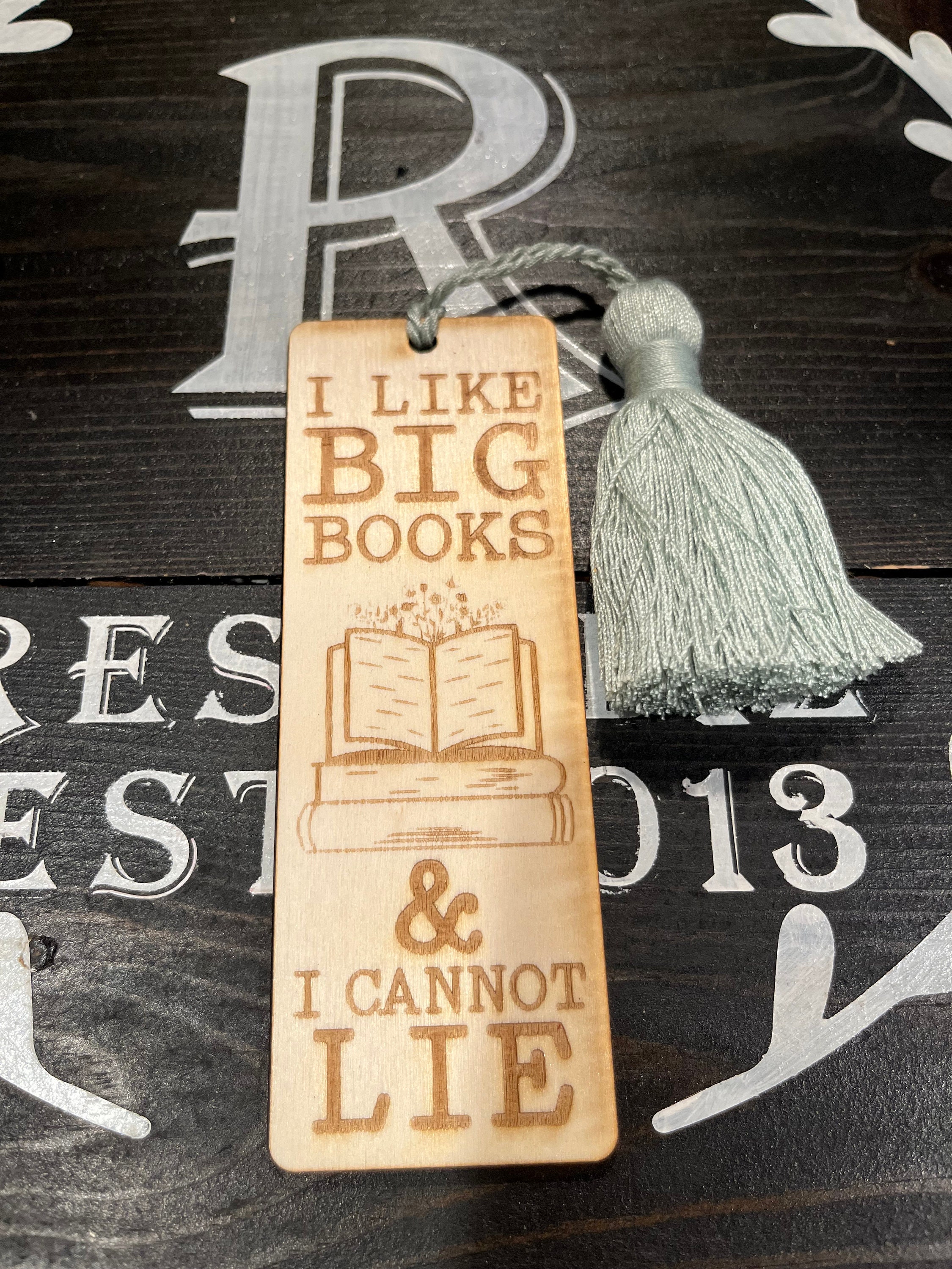 Laser Engraved Wood Bookmarks| Book Lovers| Chunky Tassel - Etsy