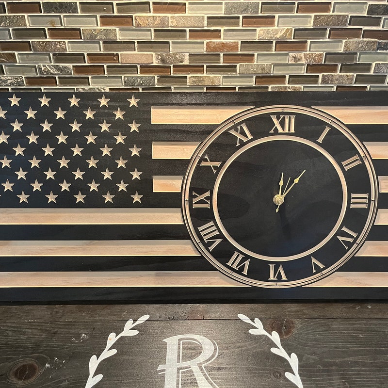 Wooden Flag Clock - Etsy