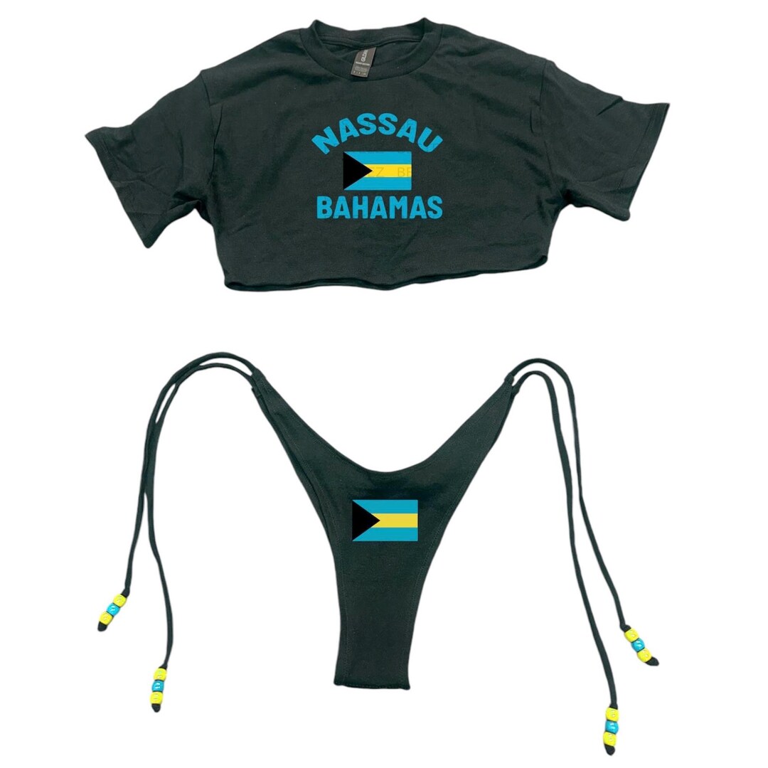 Nassau Bahama Style 2 Piece Shirt, Bahamian Swimsuit Bikini, Bikini ...
