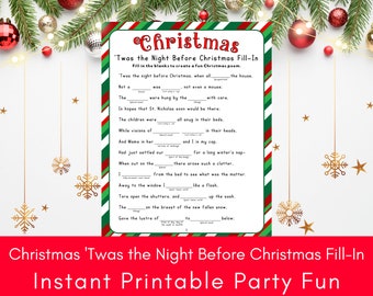 Twas the Night Before Christmas Printable Size Bundle - Etsy UK