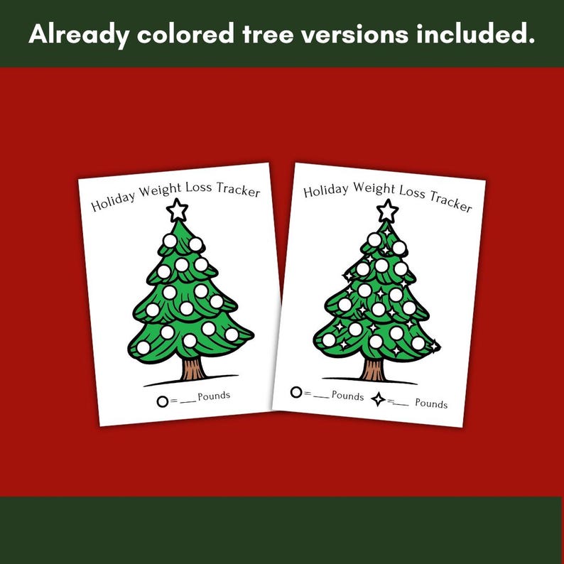 Holiday Weight Loss Tracker Printable, Color in the Ornaments as You ...