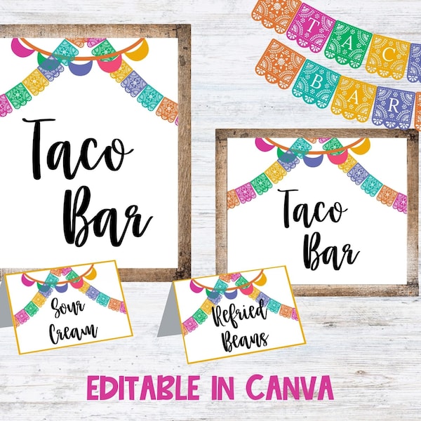 Printable Taco Bar Labels - Etsy
