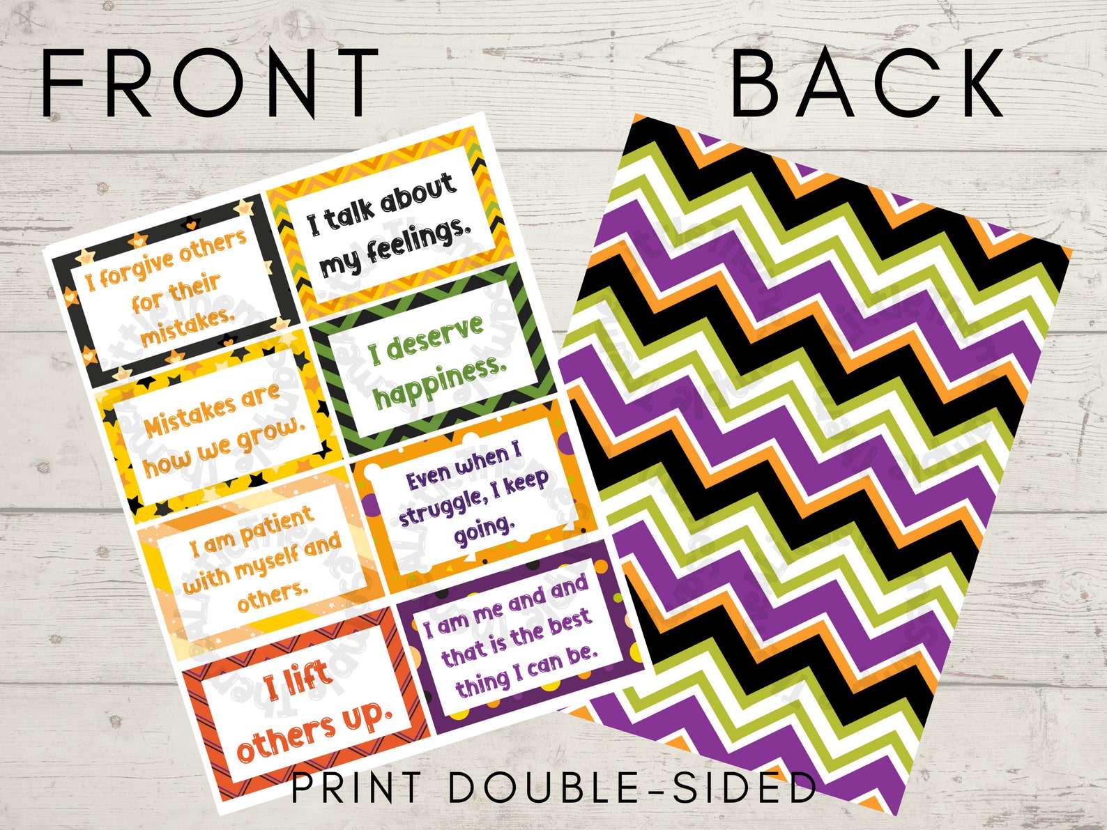 Lunch Box Notes- Positive Affirmations for Kids- Halloween Background ...