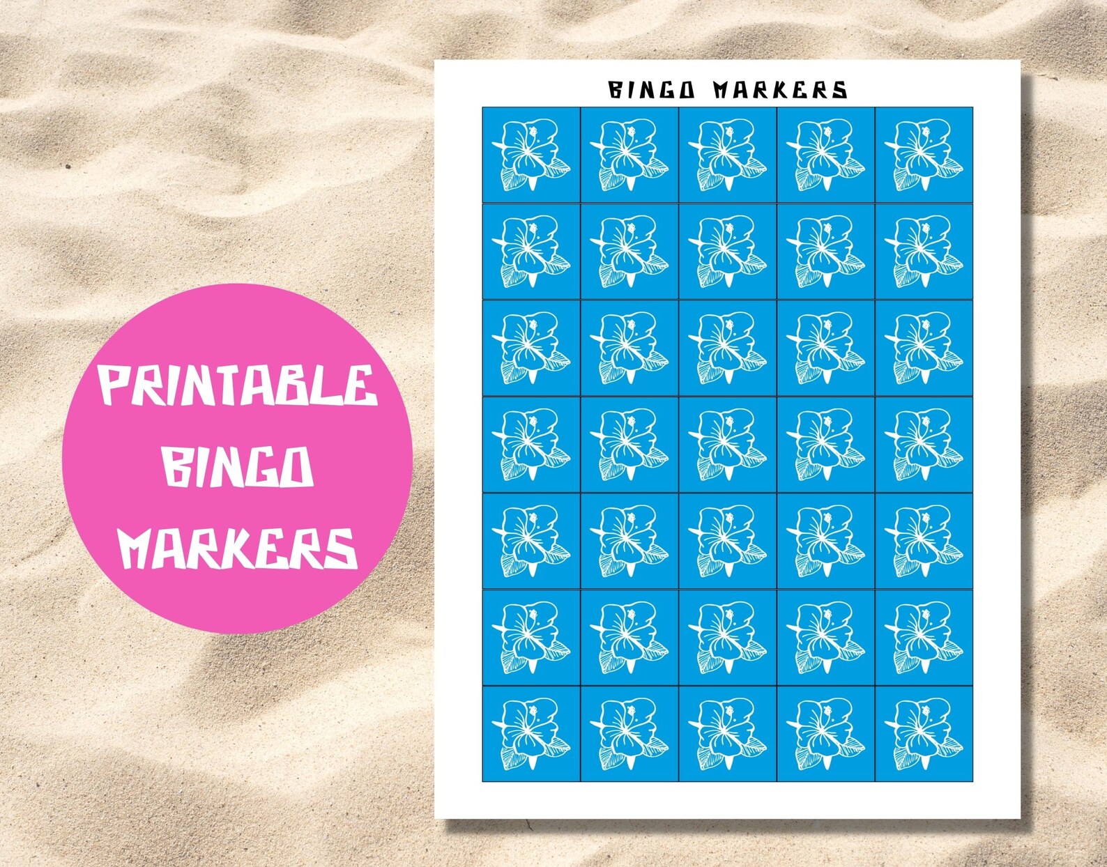 Printable Luau Bingo Game, Hawaiian Party Game, Aloha Bingo Game for ...