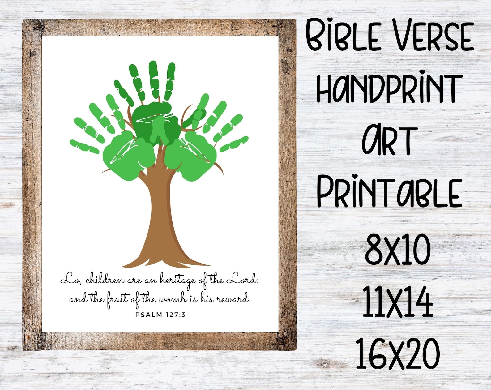 Bible Verse Handprint Art Printable- Mother's Day Gift- Father's Day ...