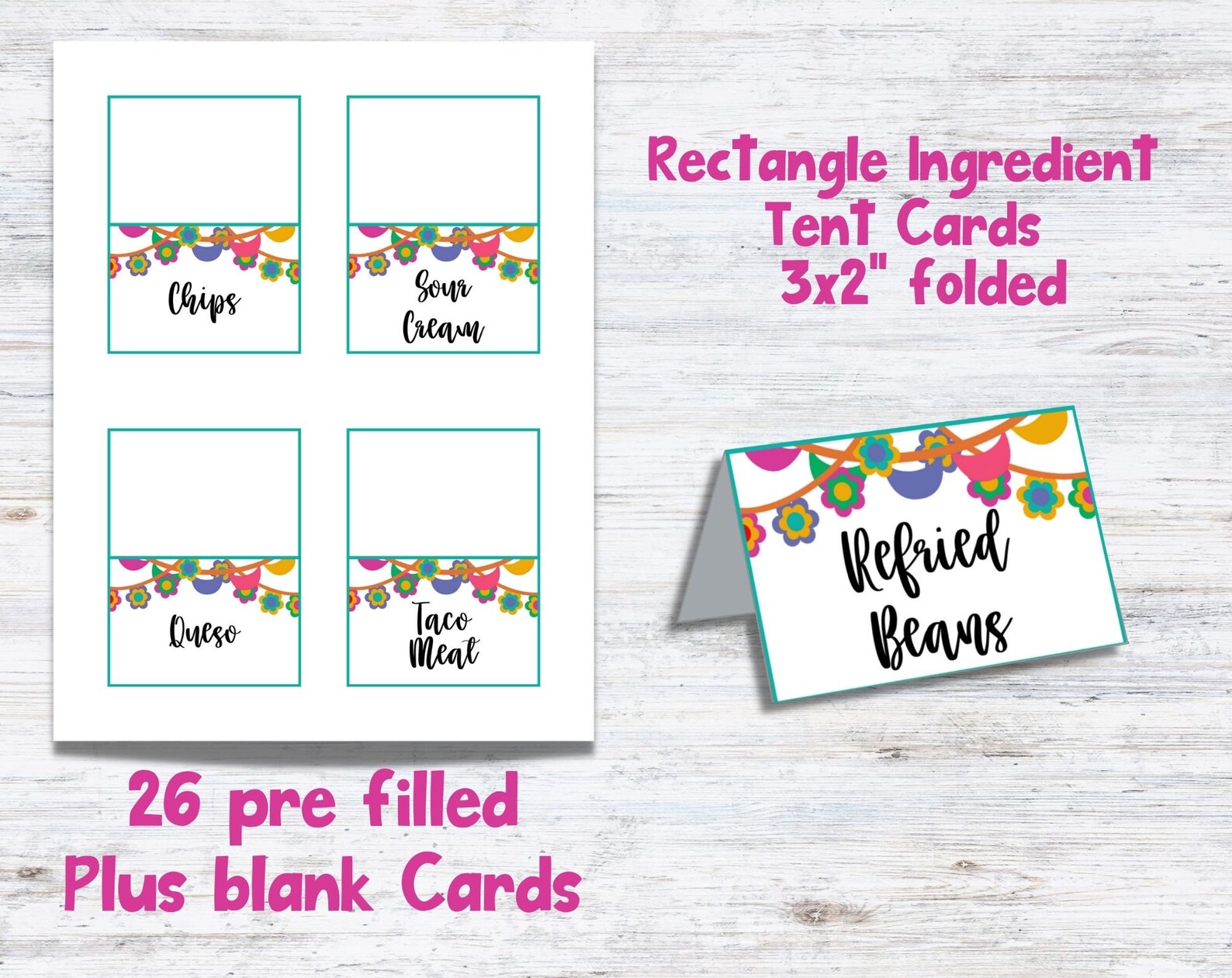 Nacho Bar Kit Instant Download Printable, Make Your Own Nachos Party ...