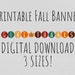 Fall and Thanksgiving GIVE THANKS Banner, Flags Printable, Fall Autumn ...